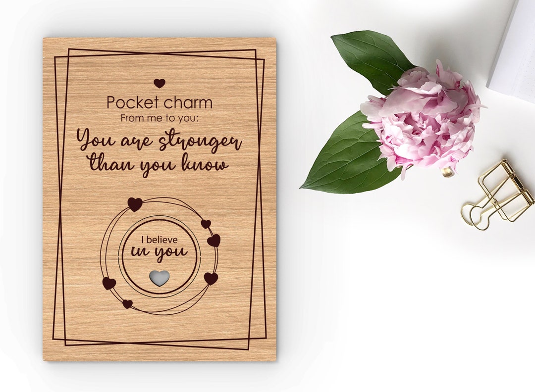 Encouraging Motivational Card With Token | Strength Gift | Strong Woman ...