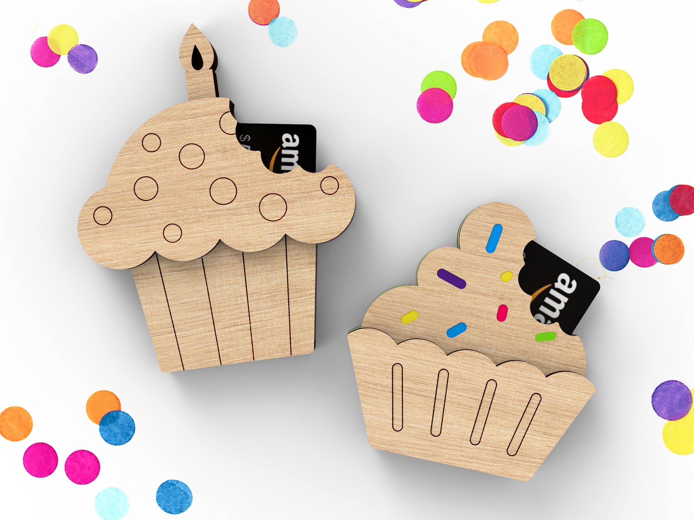 Cupcake Gift Card Holder | Personalized Happy Birthday Gift | GC | Svg ...