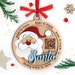Digital File | Santa Tracker Christmas Ornament SVG File | Scan to ...