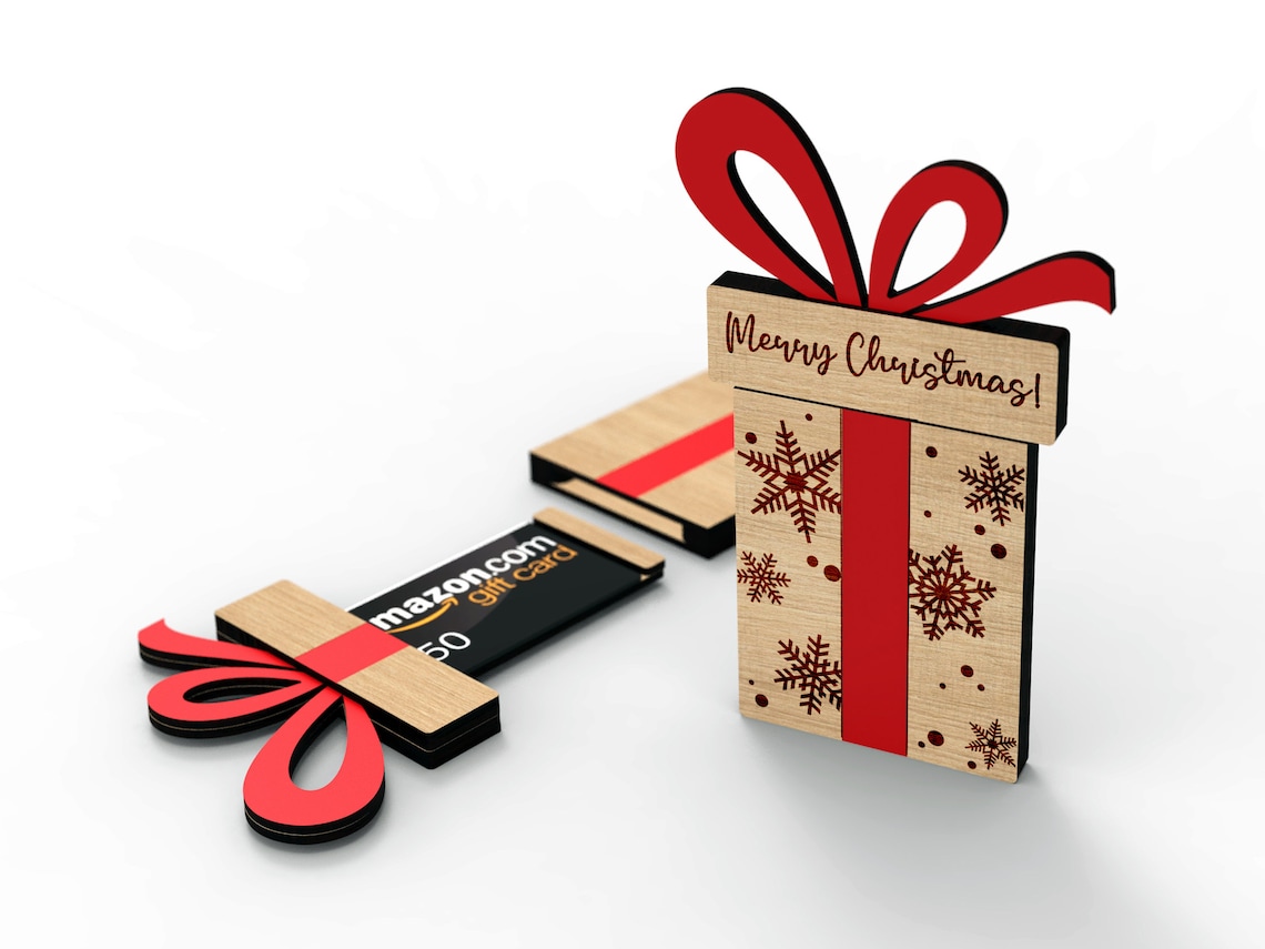 Personalized Holiday Gift Card Holder Merry Christmas SVG - Etsy