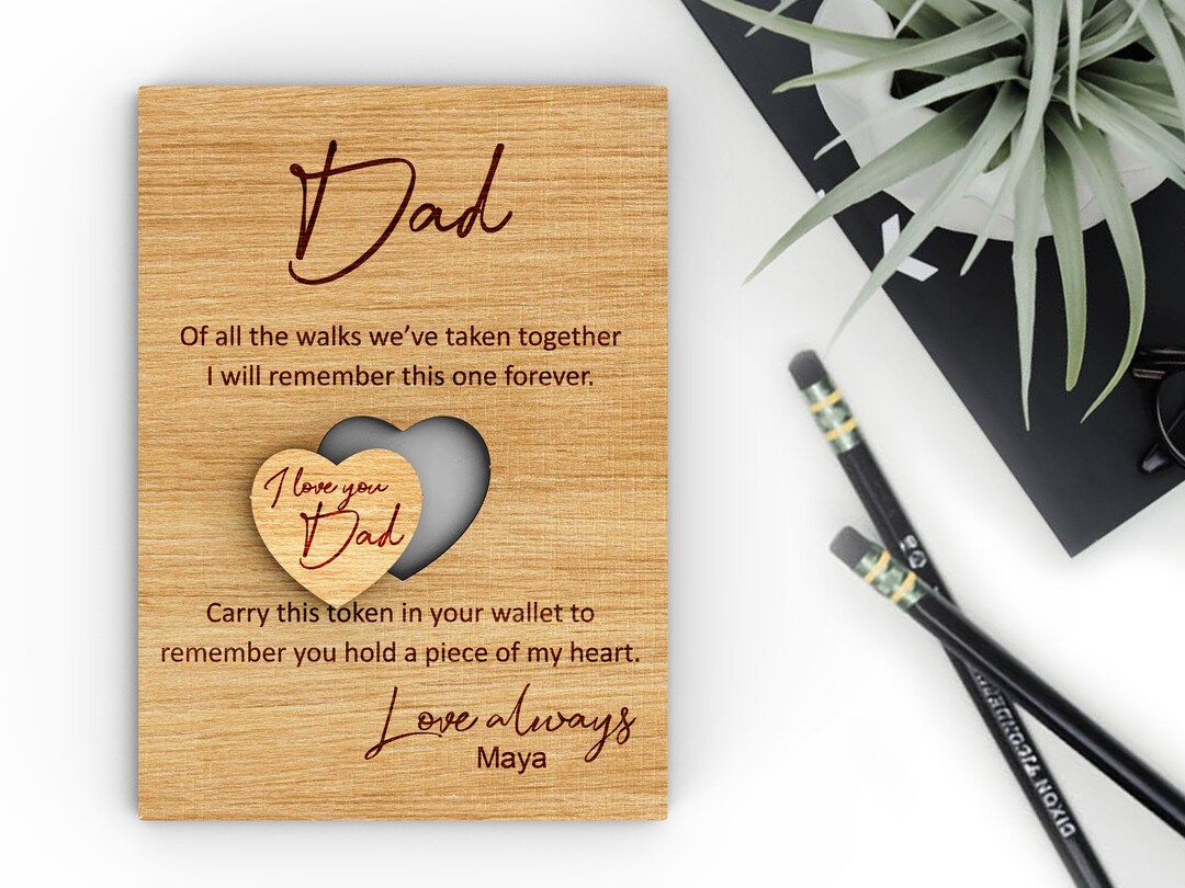 Happy Fathers Day ! | Personalized Fathers Day Little Pocket Hug Heart ...