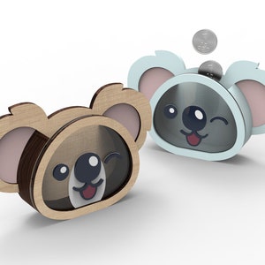 Adorable Little Koala Money Box | Piggy Bank | Laser Cutting File ...