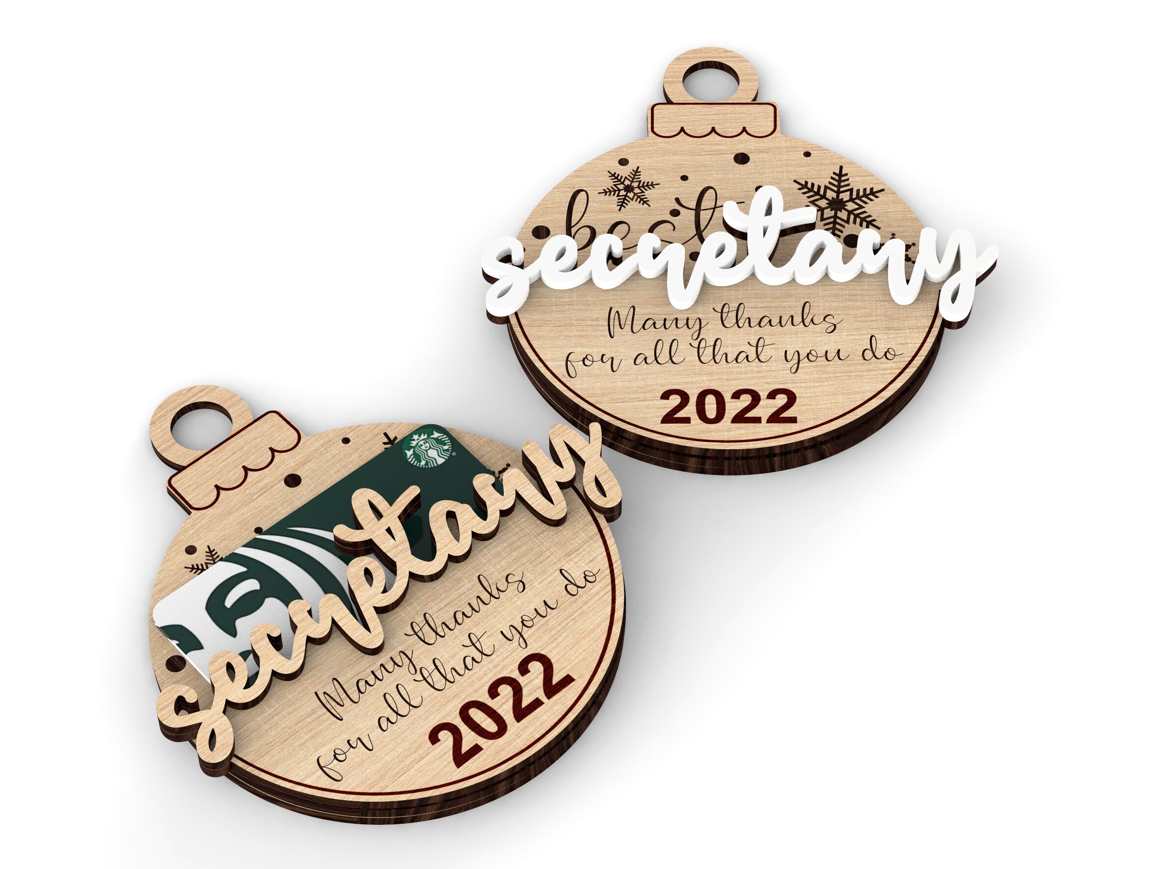 Christmas Gift for Secretary | Gift Card Holder Ornament | Gift for ...