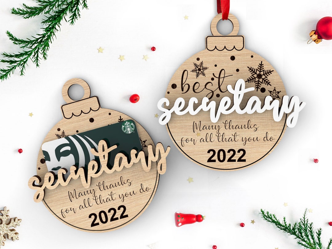 Christmas Gift for Secretary | Gift Card Holder Ornament | Gift for ...