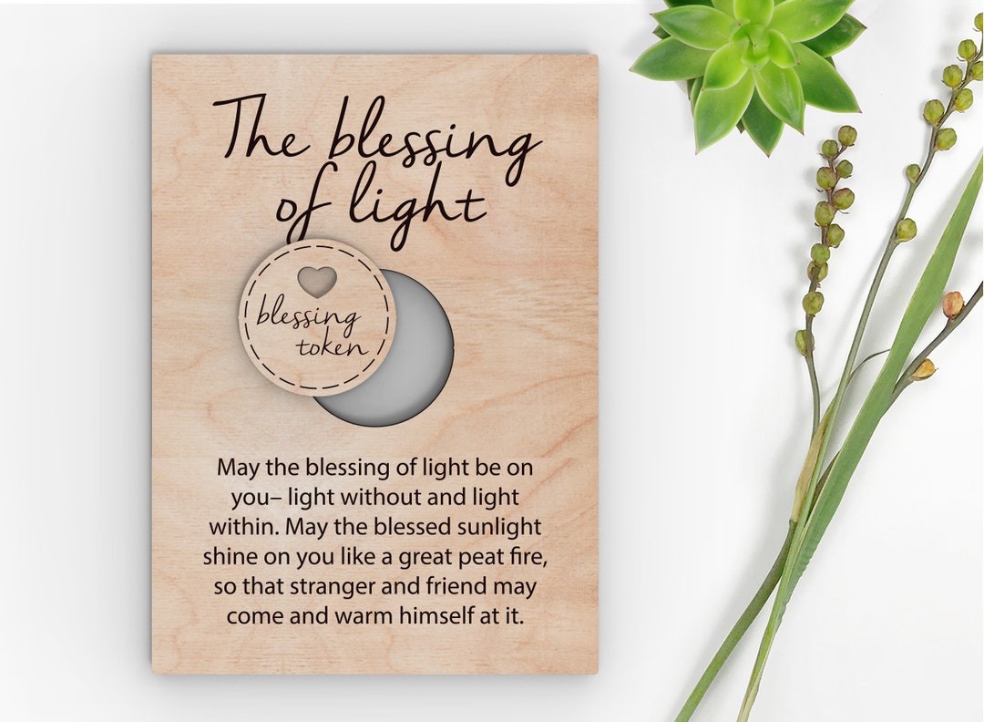 Blessing of Light Card With Token- Svg Laser-ready Cut Files - Etsy