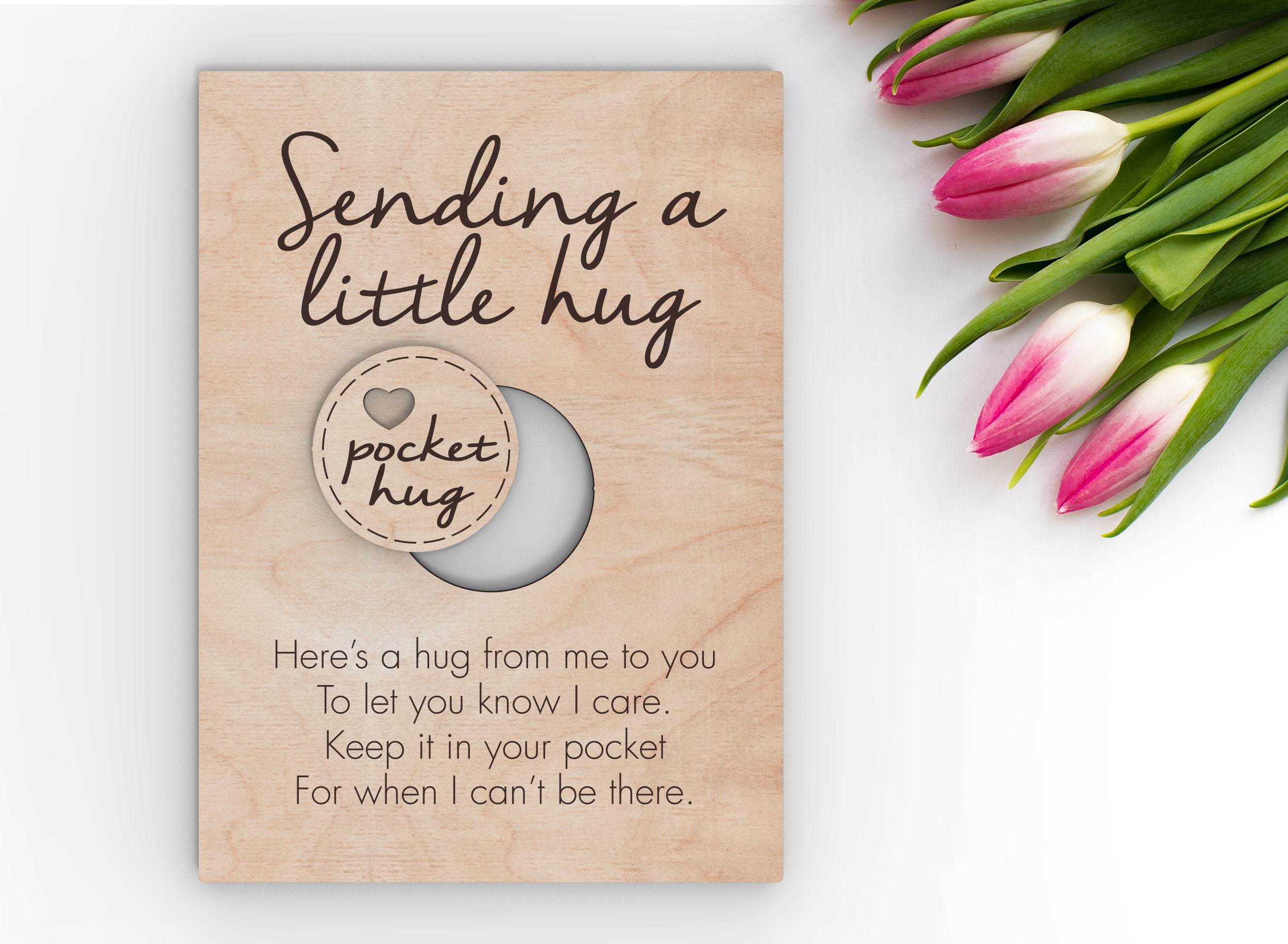 Sending a Little Hug Wooden Token- Svg Laser-ready Cut Files - Etsy