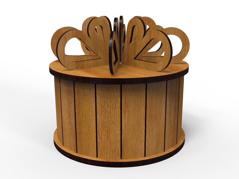 Round Gift Box Svg Laser-ready Cut Files INSTANT DOWNLOAD | Etsy