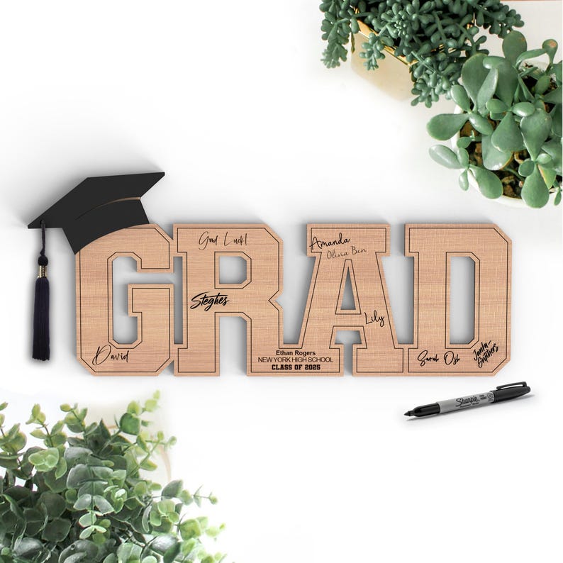 Personalized Graduation Signature Sign | Grad Signature Board | Class ...