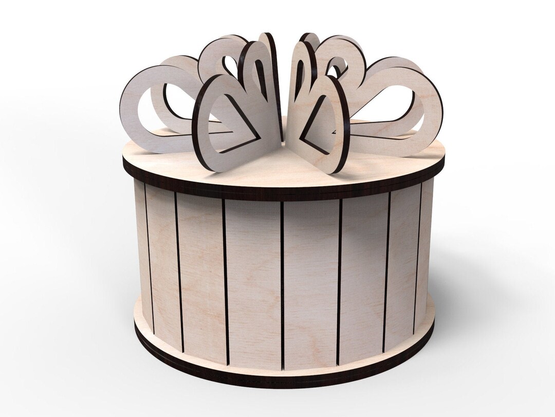 Round Gift Box - Svg Laser-ready Cut Files - INSTANT DOWNLOAD - Etsy