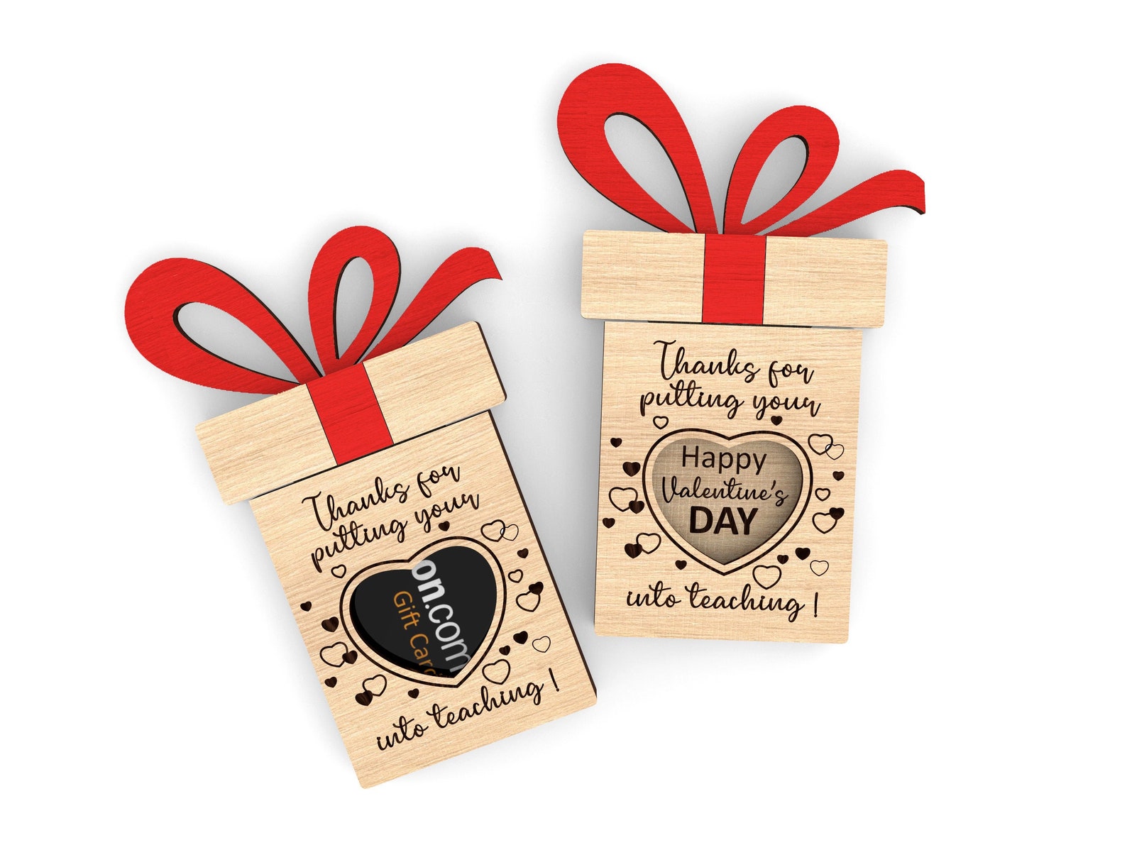 Personalized Teacher Valentine Gift Card Holder | Happy Valentines ...