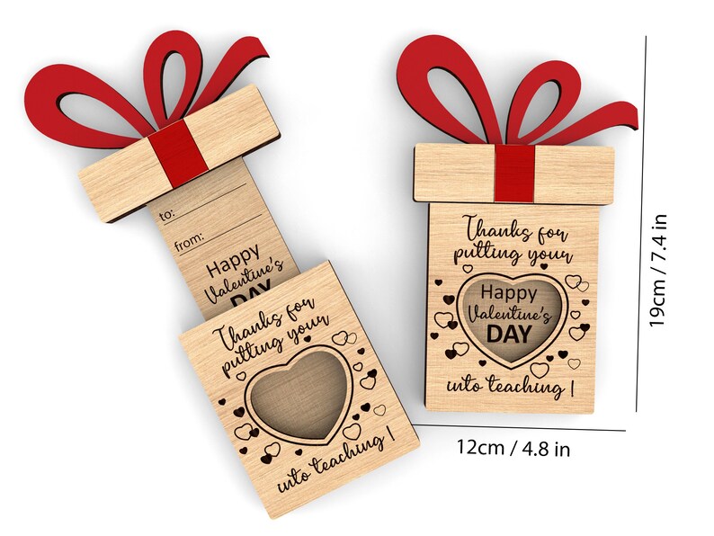 Personalized Teacher Valentine Gift Card Holder | Happy Valentines ...