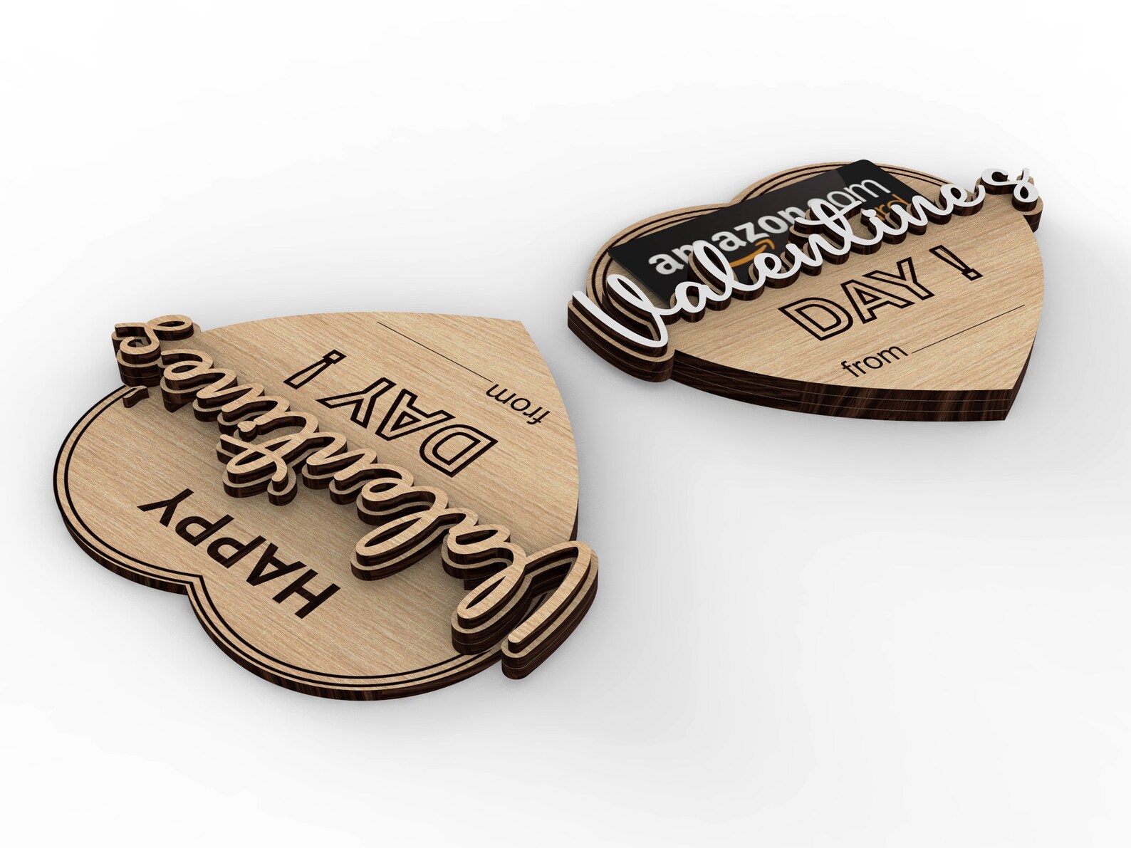 Heart Shape Gift Card Holder Personalized Valentines Day - Etsy