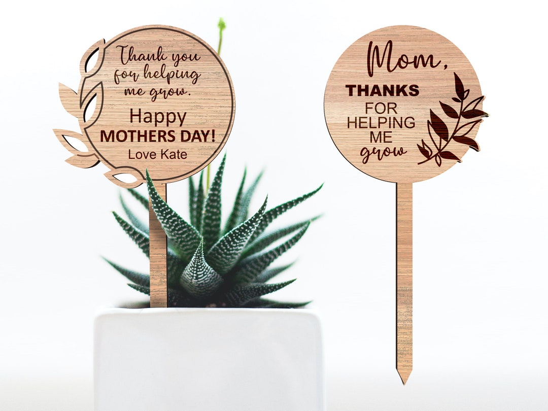 Mothers Day Plant Tag SVG Bundle: Laser Cut Files (set of 2) - Etsy