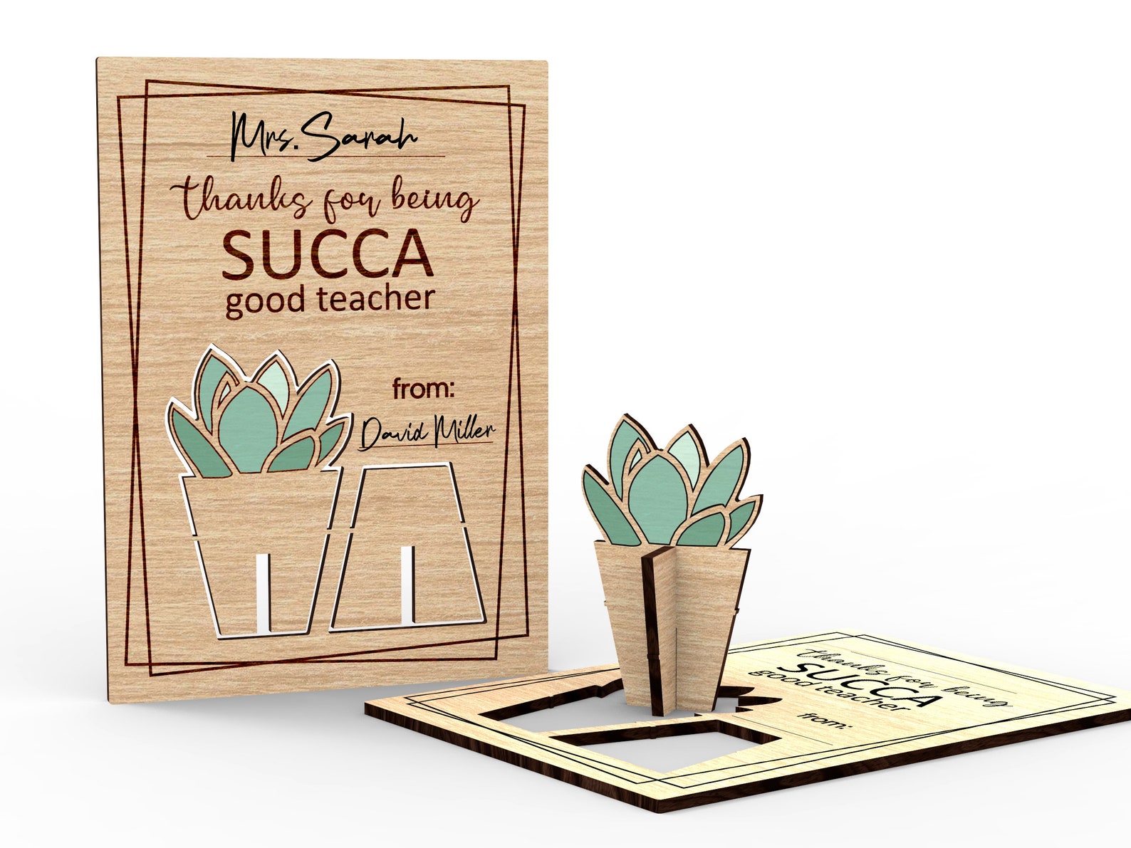 Teacher Appreciation Popup Cards Bundle Personalized - Etsy