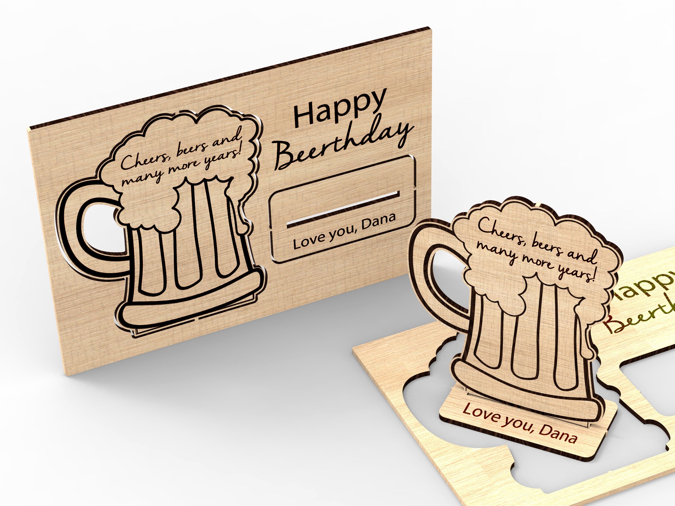 Personalized Beer Birthday Card Happy Beerthday Beer Lover - Etsy Canada