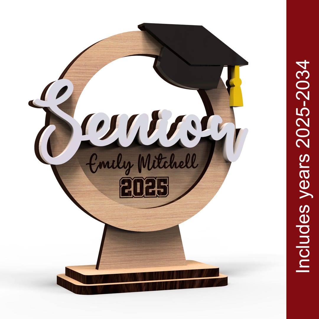 Senior Graduate Trophy SVG: Personalized Laser Cut Award (digital ...