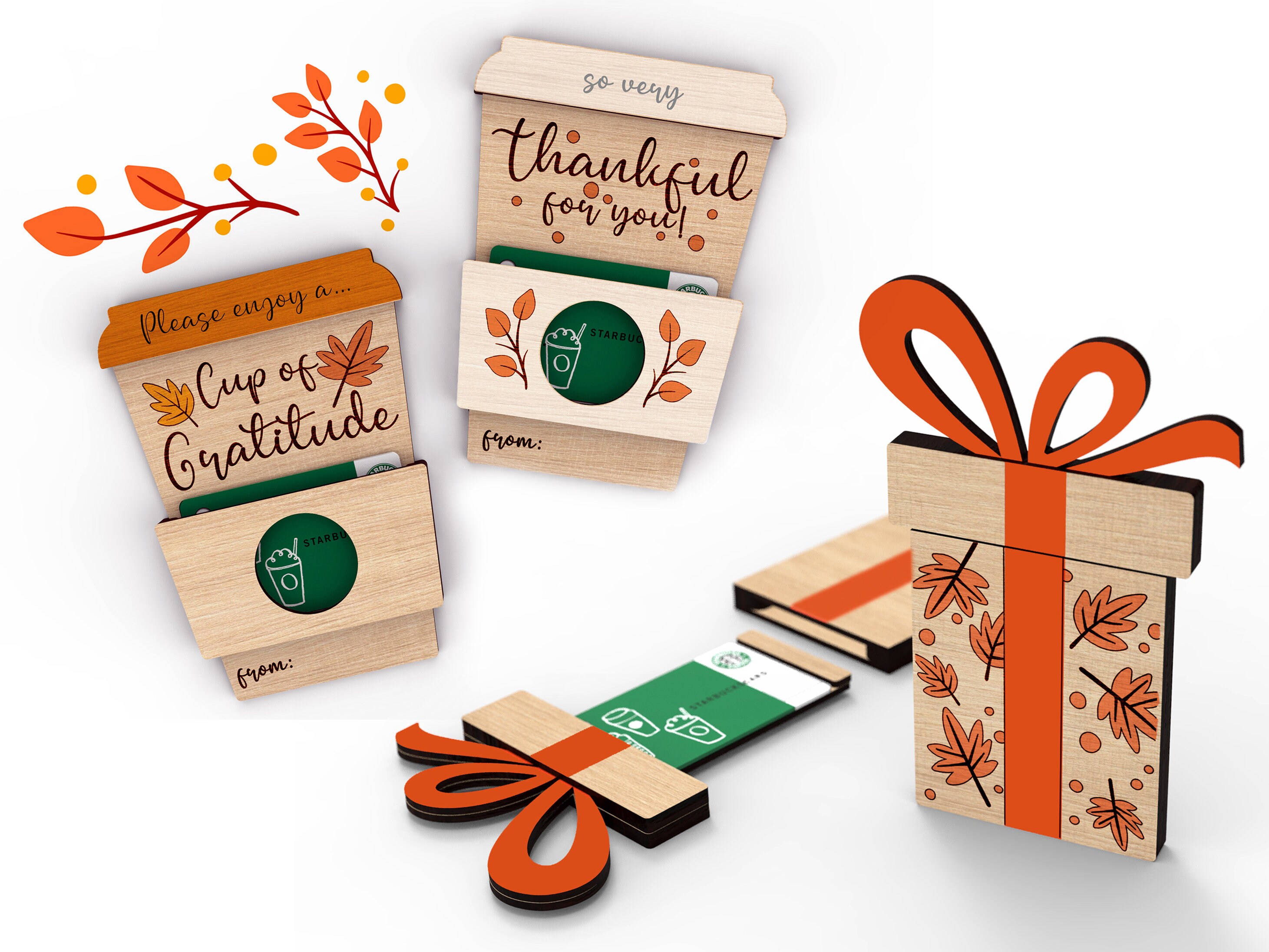 Thanksgiving Gift Card Holder Cup of Gratitude Svg - Etsy