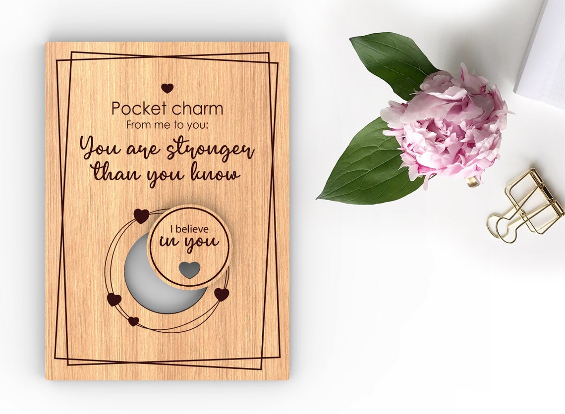 Encouraging Motivational Card With Token Strength Gift | Etsy