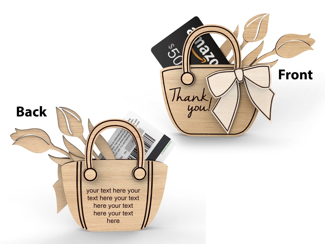 Thank You Gift Card Holder Personalized Appreciation Gift - Etsy