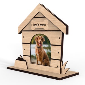 Dog House Photo Frame | Laser Cut Files Vector Pattern Files | Stand ...