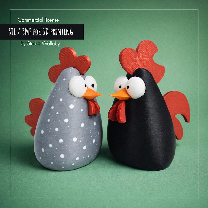 3d Chicken Print Files - Etsy