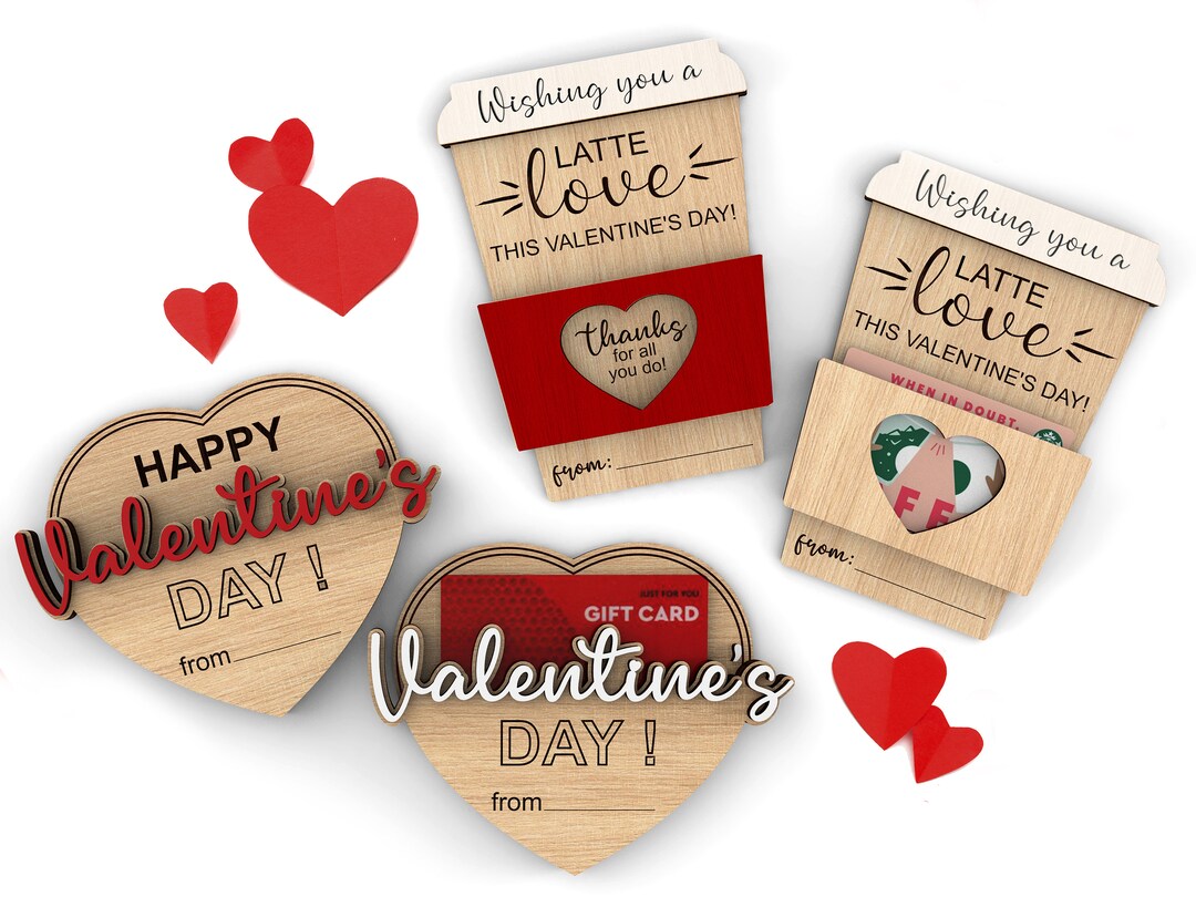 Personalized Valentine's Gift Card Holders Bundle | Happy Valentines ...