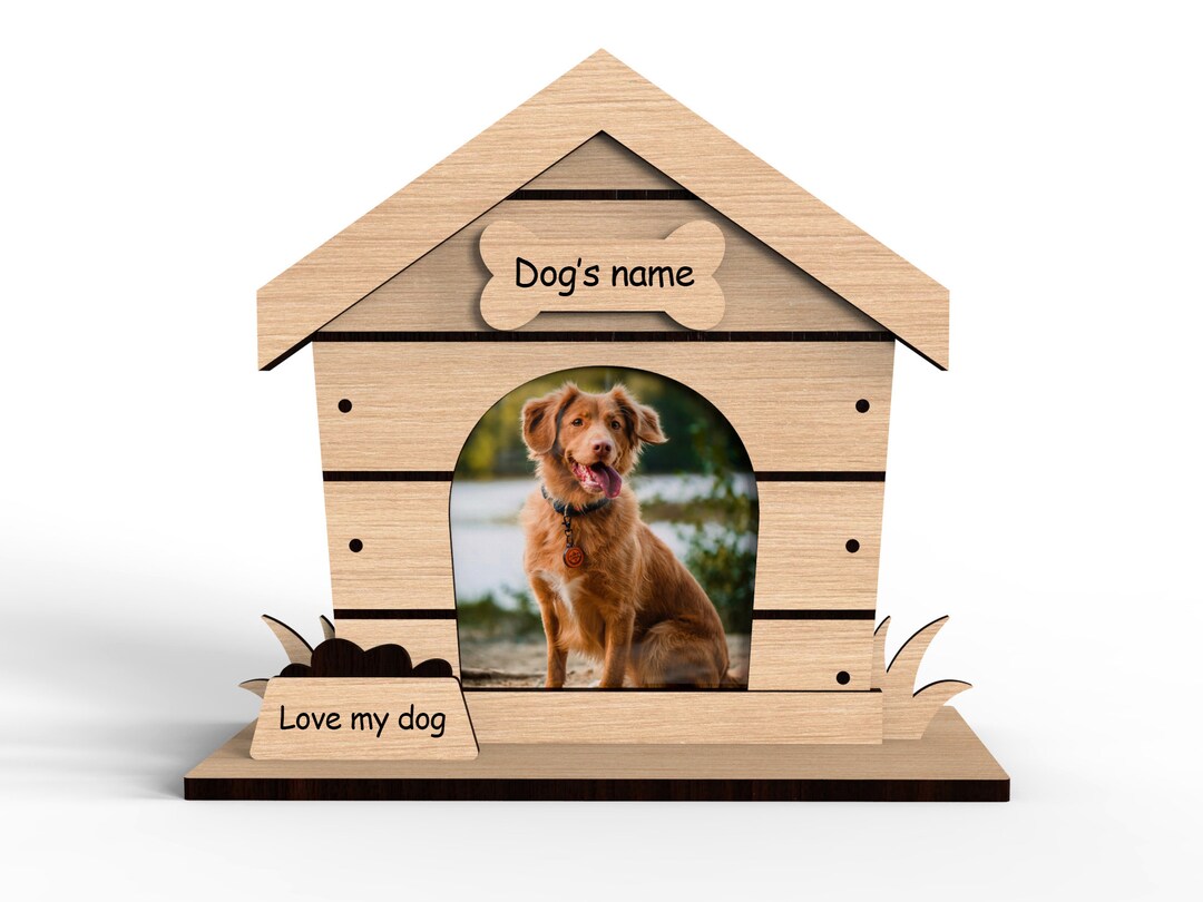 Dog House Photo Frame | Laser Cut Files Vector Pattern Files | Stand ...