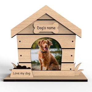 Dog House Photo Frame | Laser Cut Files Vector Pattern Files | Stand ...