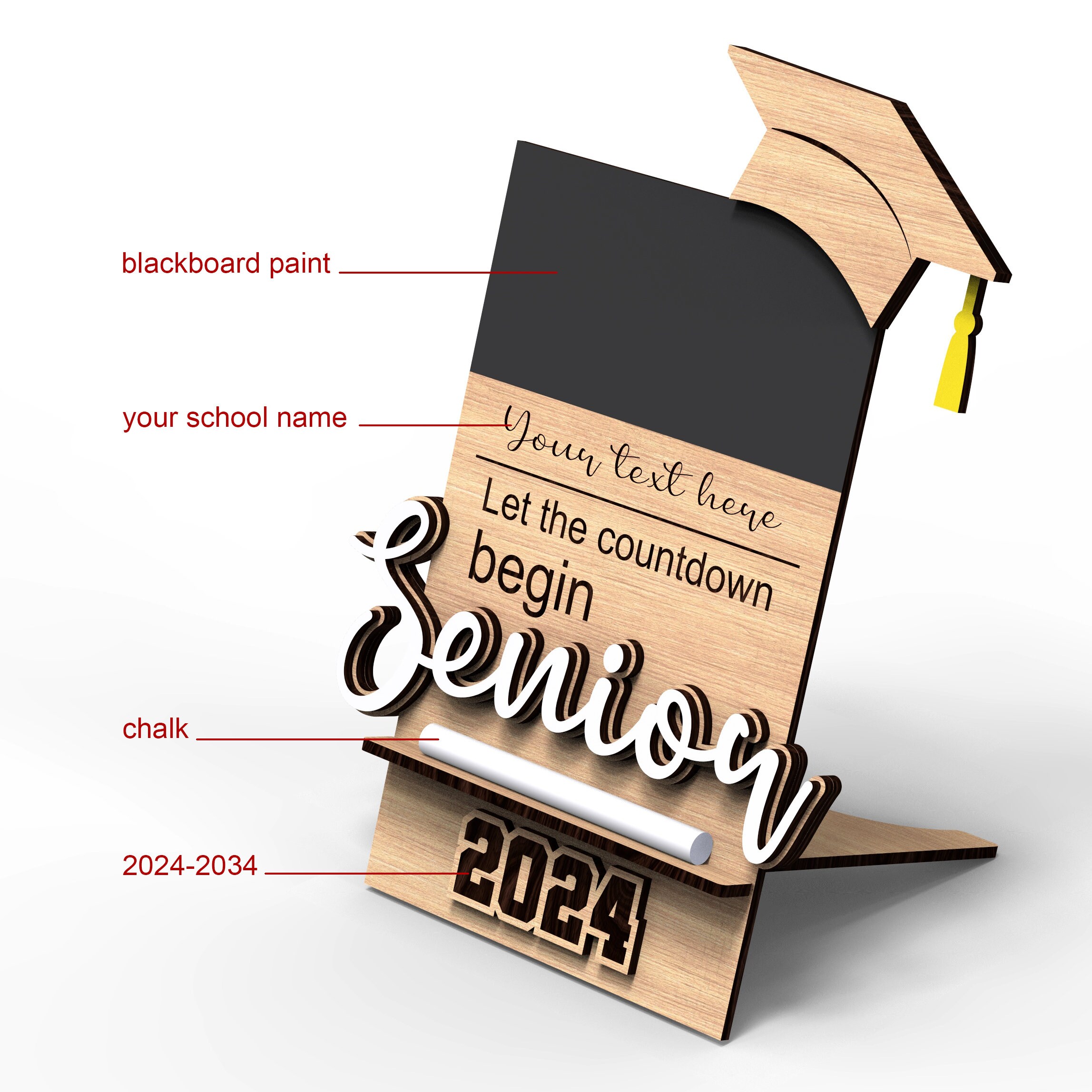 Chalkboard | Personalized Customizable Graduation Countdown | Senior ...