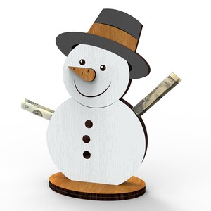 Snowman Cash Money Holder | Personalized Christmas Gift Idea | SVG ...