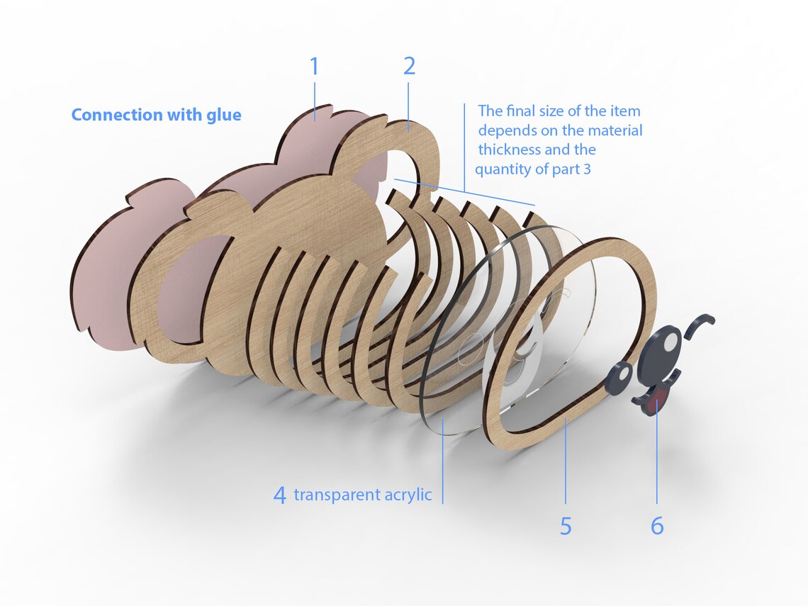 Adorable Little Koala Money Box | Piggy Bank | Laser Cutting File ...