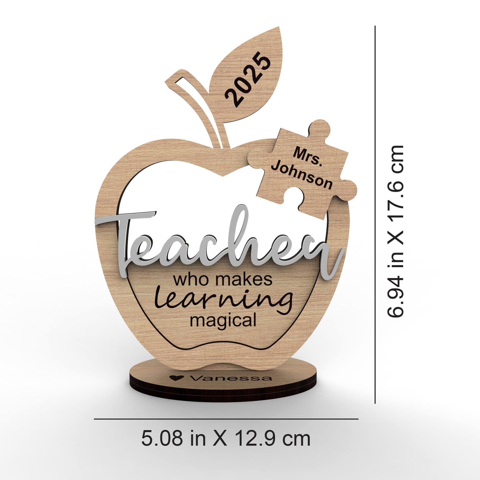 Personalized Teachers Appreciation Sign | Teacher Who Makes Learning ...