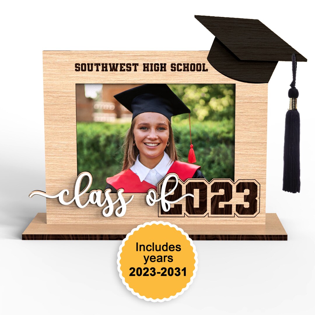 Custom Picture Frame Personalized Graduation Gift Graduate Photo 5 X 7 Frame Class of 2024 Svg ...