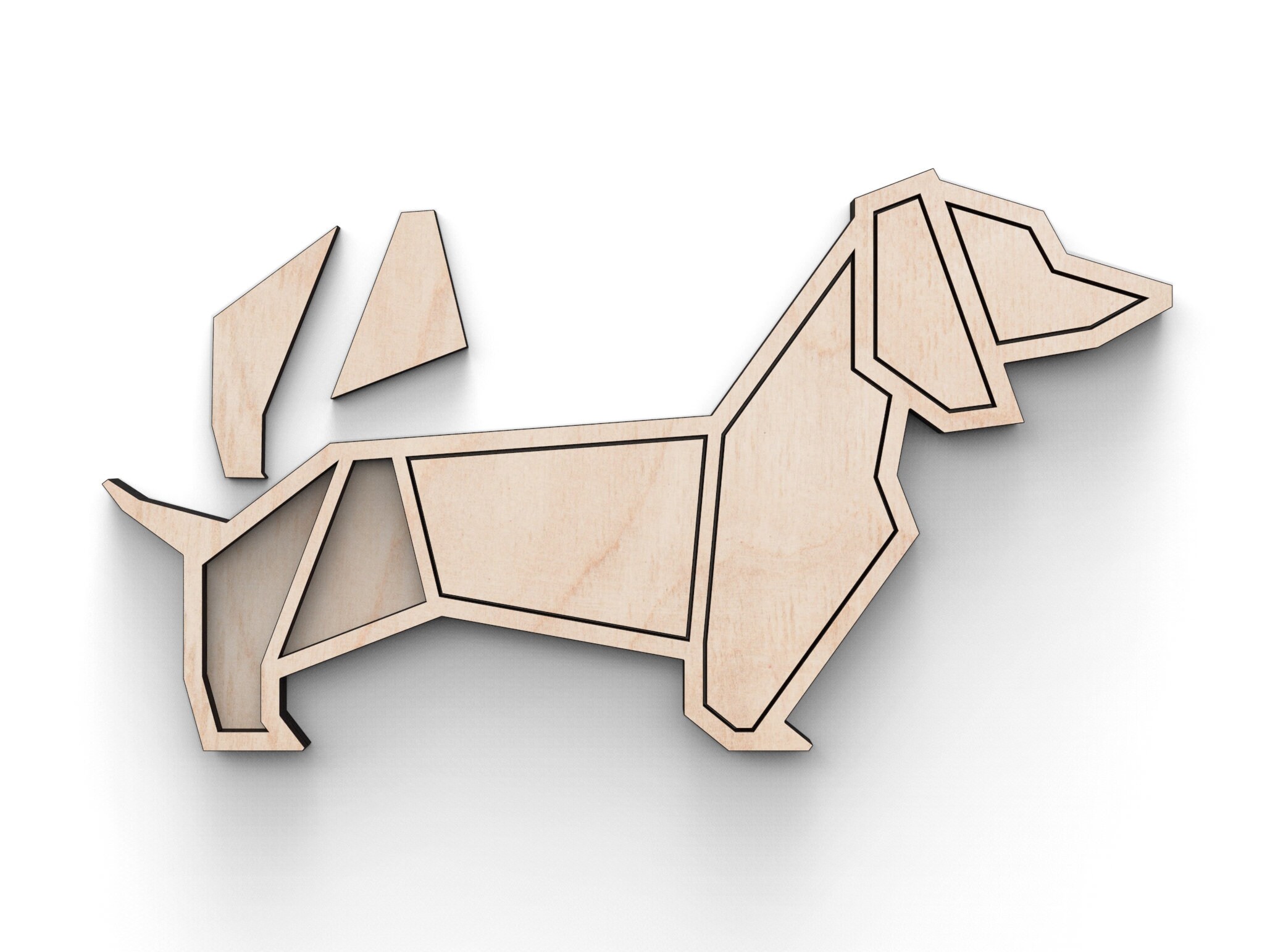 Geometric Dogs Puzzle Svg Laser-ready Cut Files Bundle of | Etsy