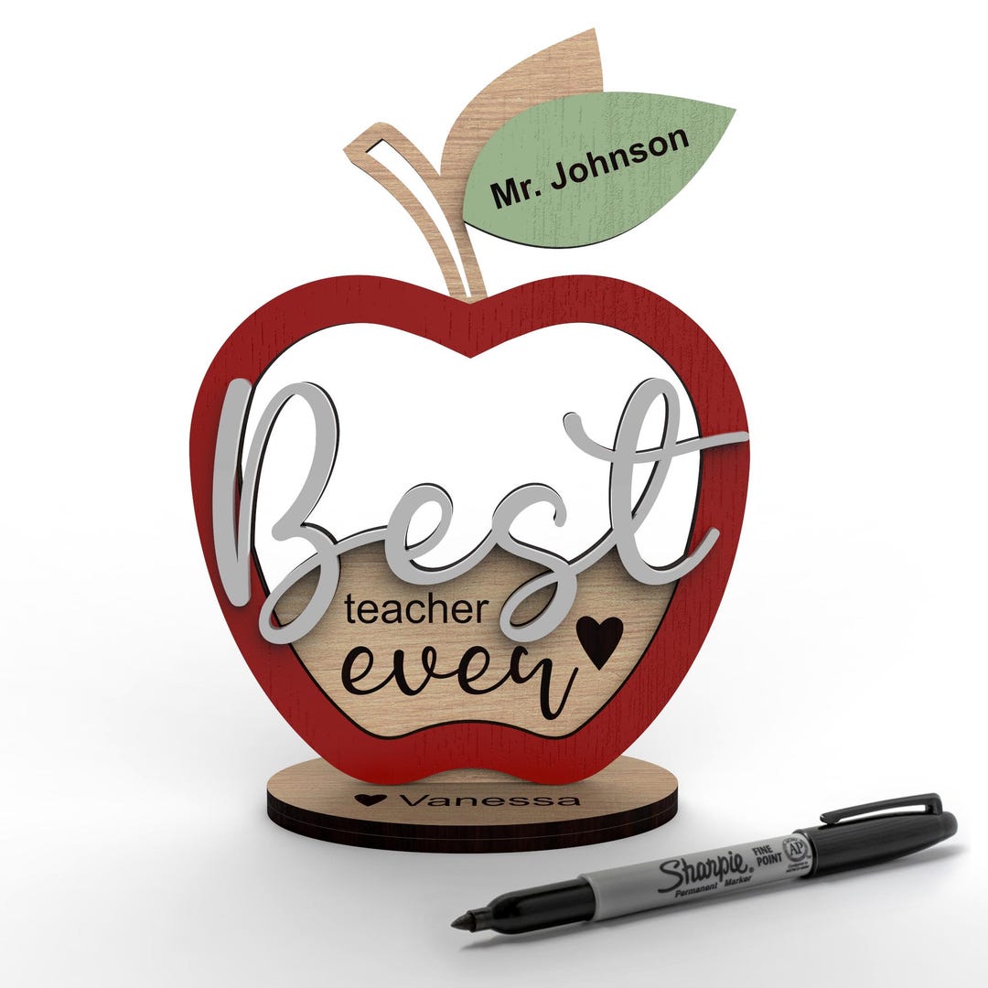 Best Teacher Ever | Personalized Teachers Appreciation Sign | End of ...