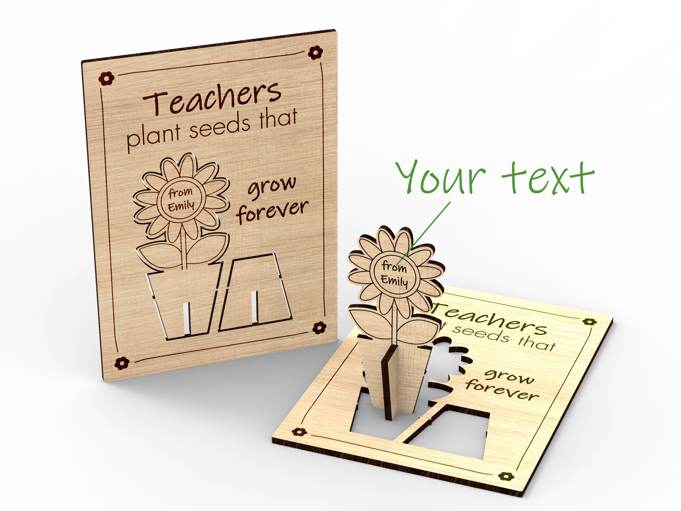Teacher Appreciation Popup Cards Bundle Personalized - Etsy