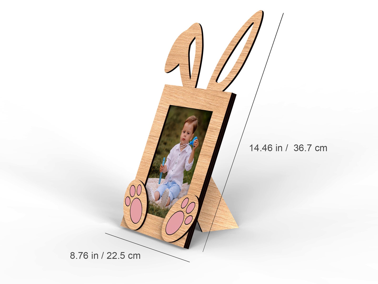 Personalized Easter Bunny Photo Frame Laser Cutting File, Vector File ...