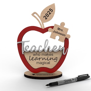Personalized Teachers Appreciation Sign | Teacher Who Makes Learning ...