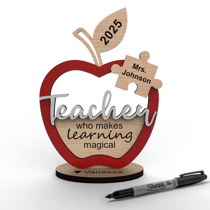 Personalized Teachers Appreciation Sign | Teacher Who Makes Learning ...