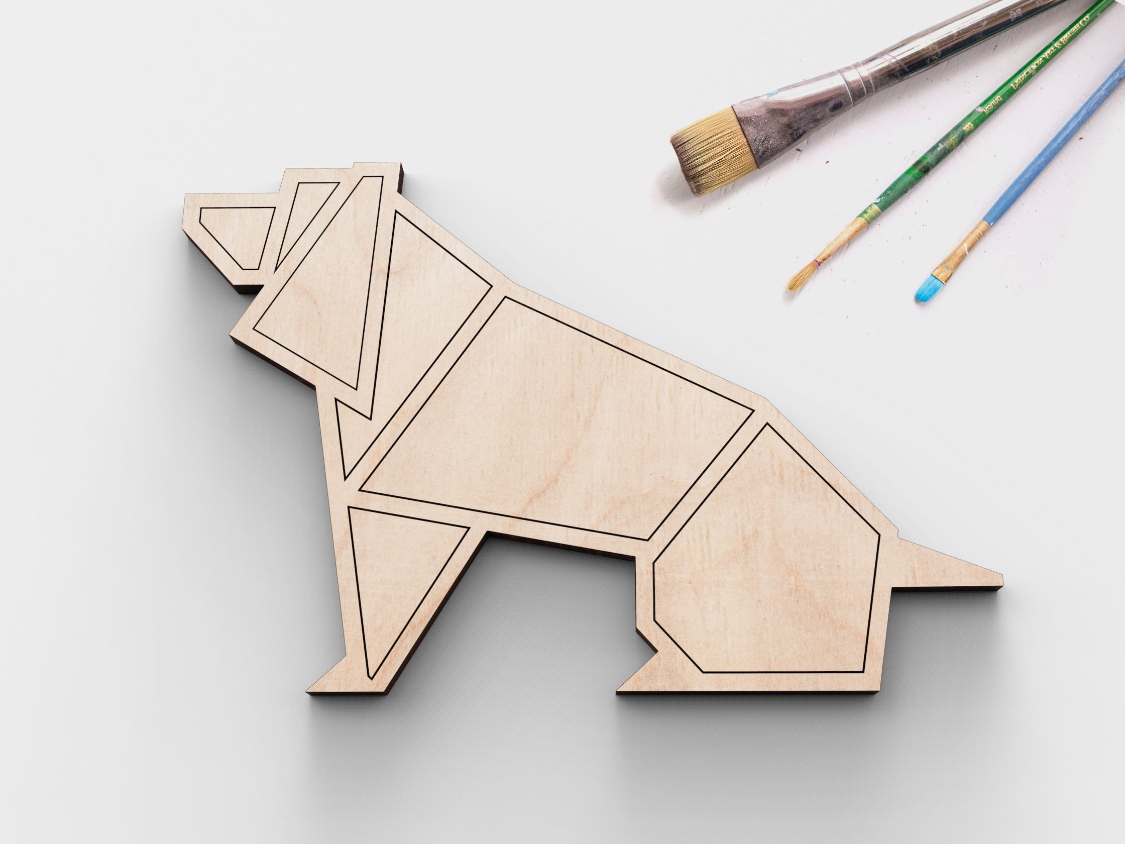 Geometric Dogs Puzzle Svg Laser-ready Cut Files Bundle of | Etsy