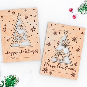 Personalized Christmas Cards Bundle With Tree Ornaments - Set of 7 ...
