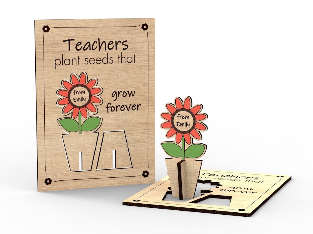 Teachers Plant Seeds That Grow Forever |popup Card | Personalized ...