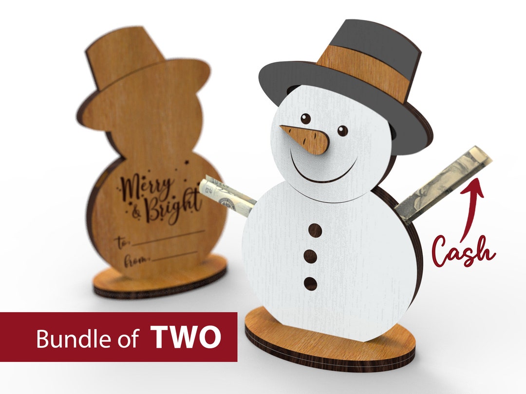 Snowman Cash Money Holder | Personalized Christmas Gift Idea | SVG ...