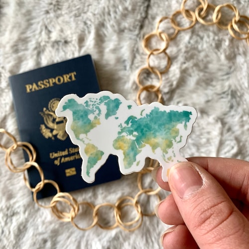Transparent World Map Sticker Clear World Map Sticker - Etsy