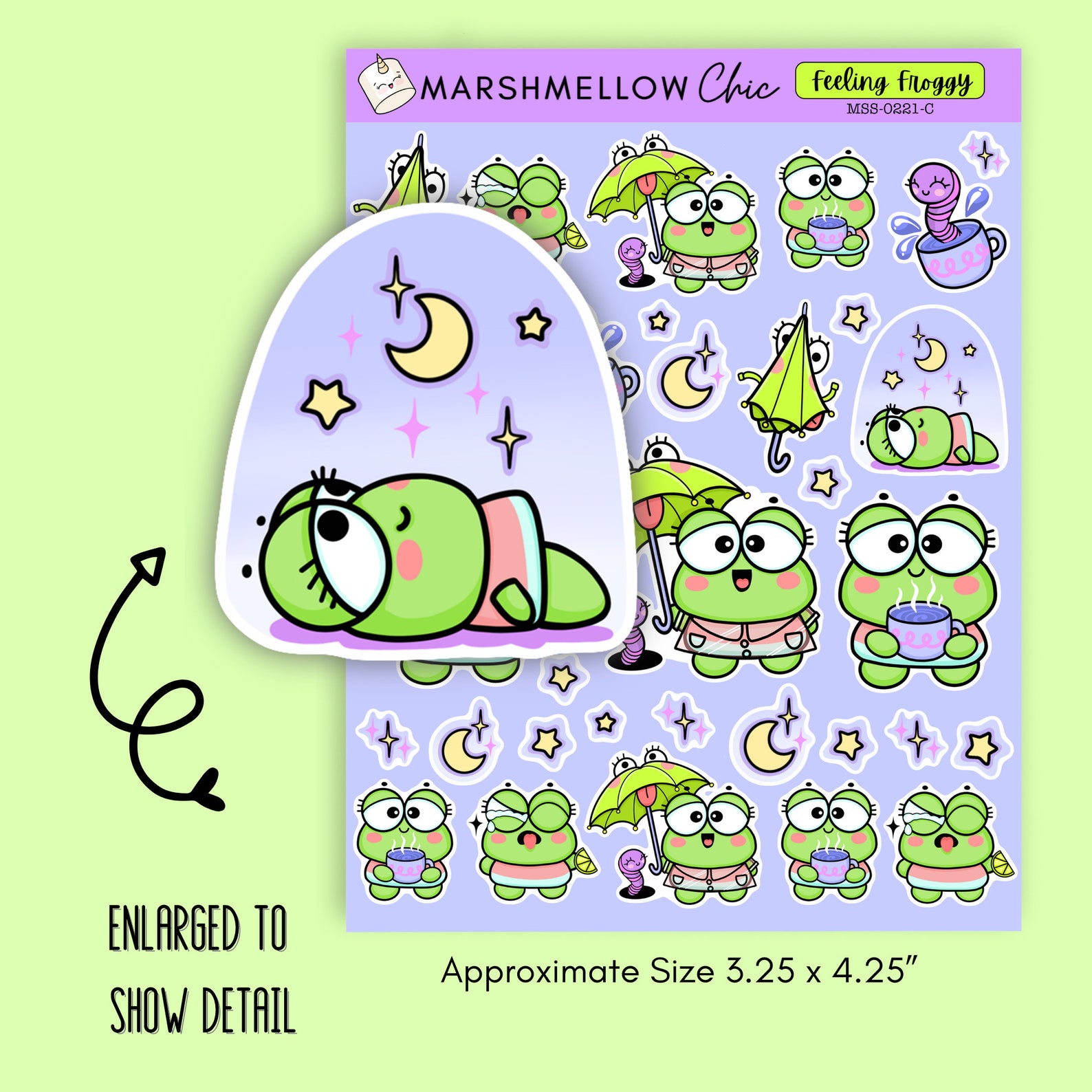 Feeling Froggy Stickers Playful Kawaii Froggy Planner | Etsy