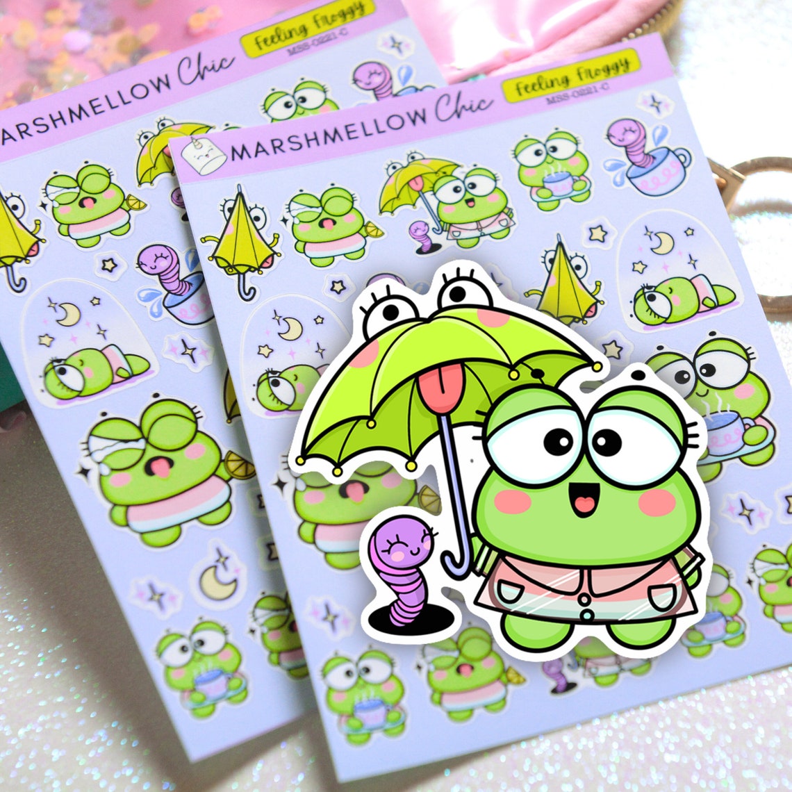 Feeling Froggy Stickers Playful Kawaii Froggy Planner | Etsy