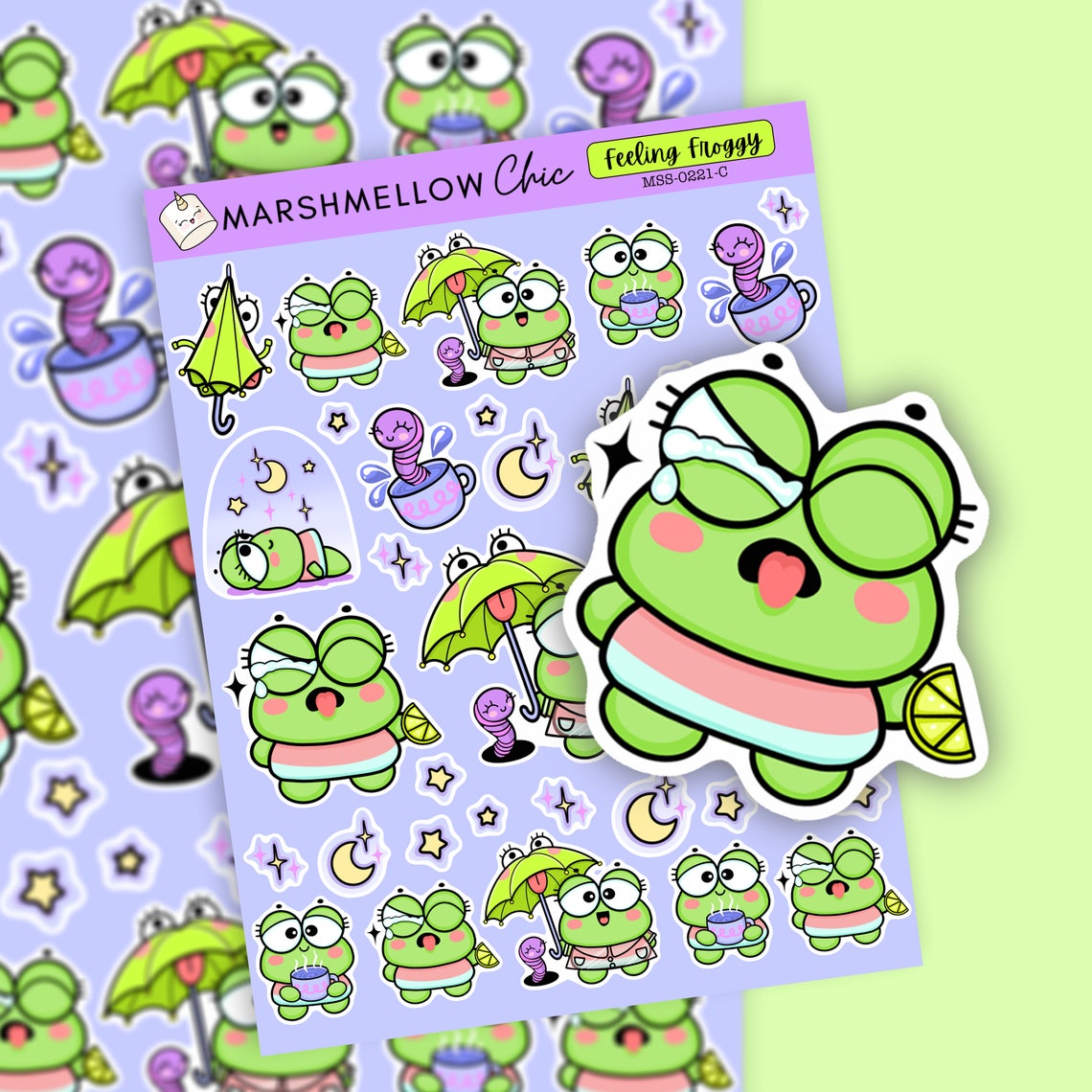 Feeling Froggy Stickers Playful Kawaii Froggy Planner | Etsy