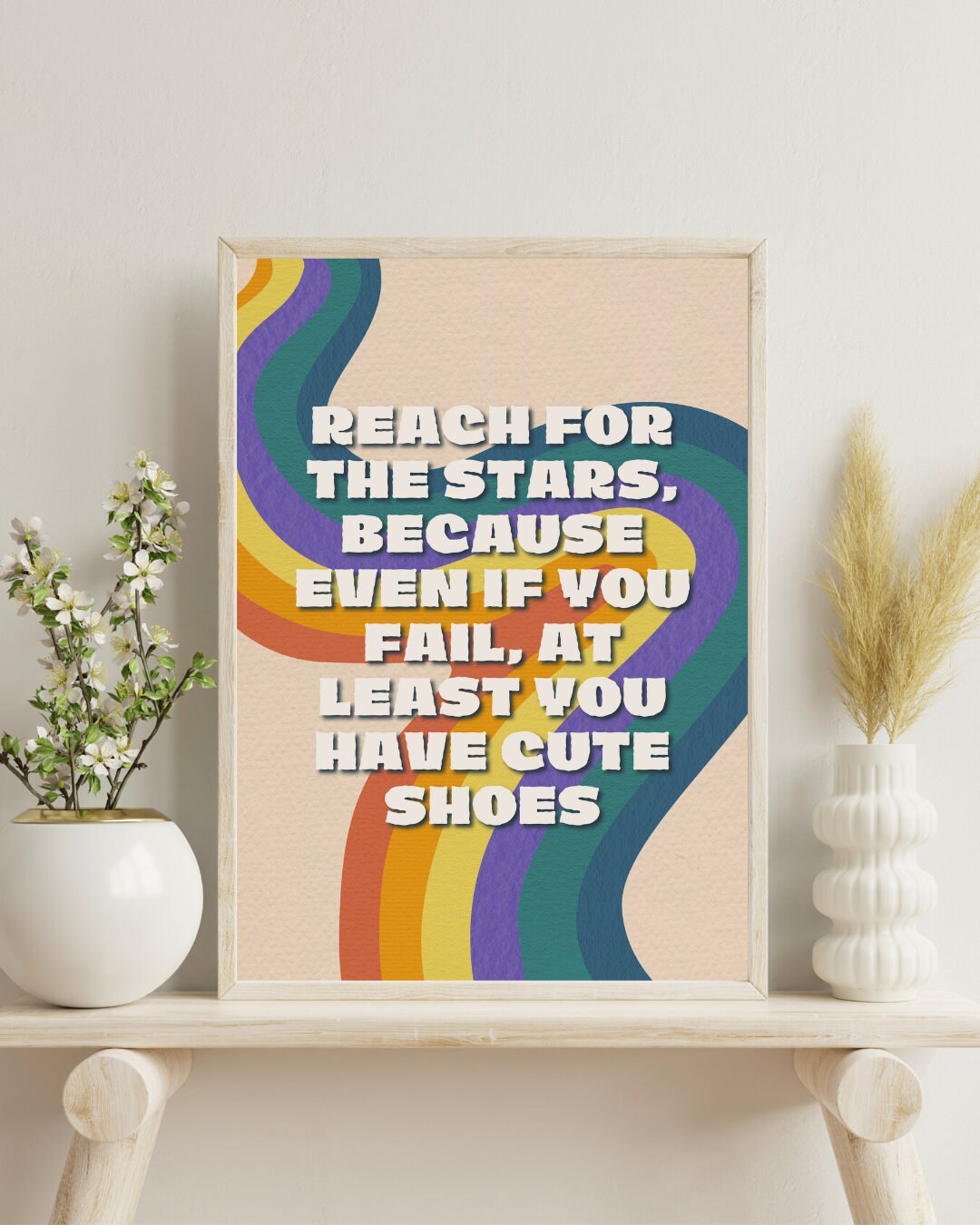 Reach for the Stars Funny Poster - Etsy