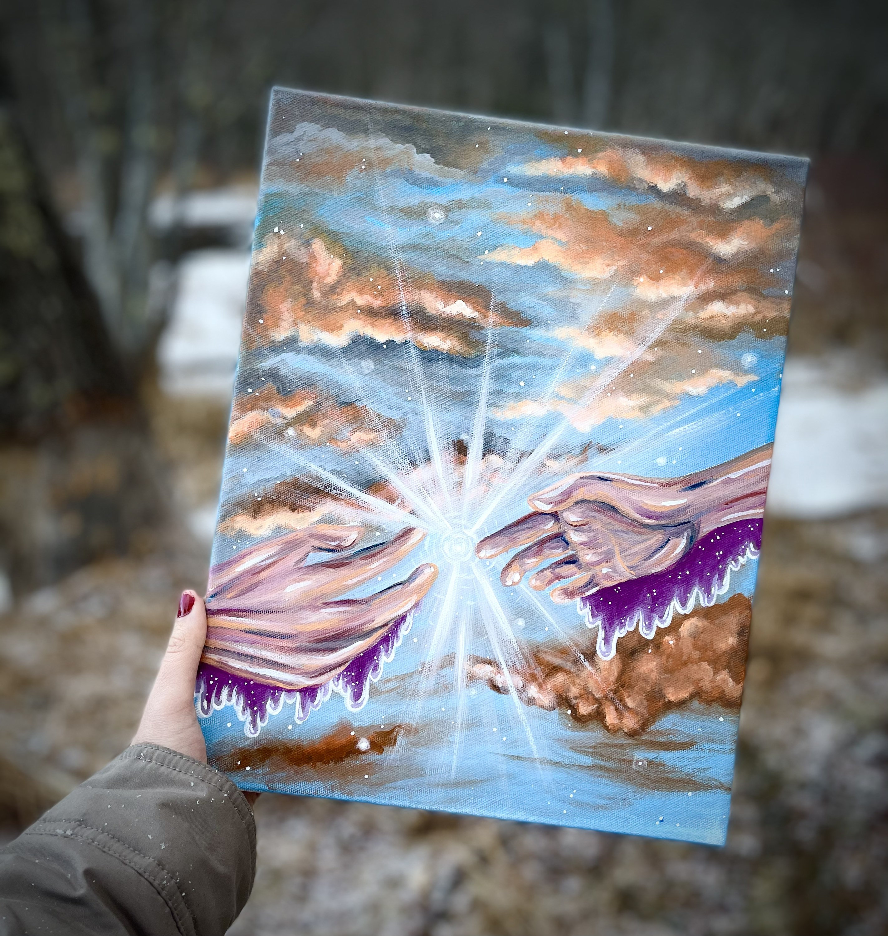 Two Hands Painting - Etsy