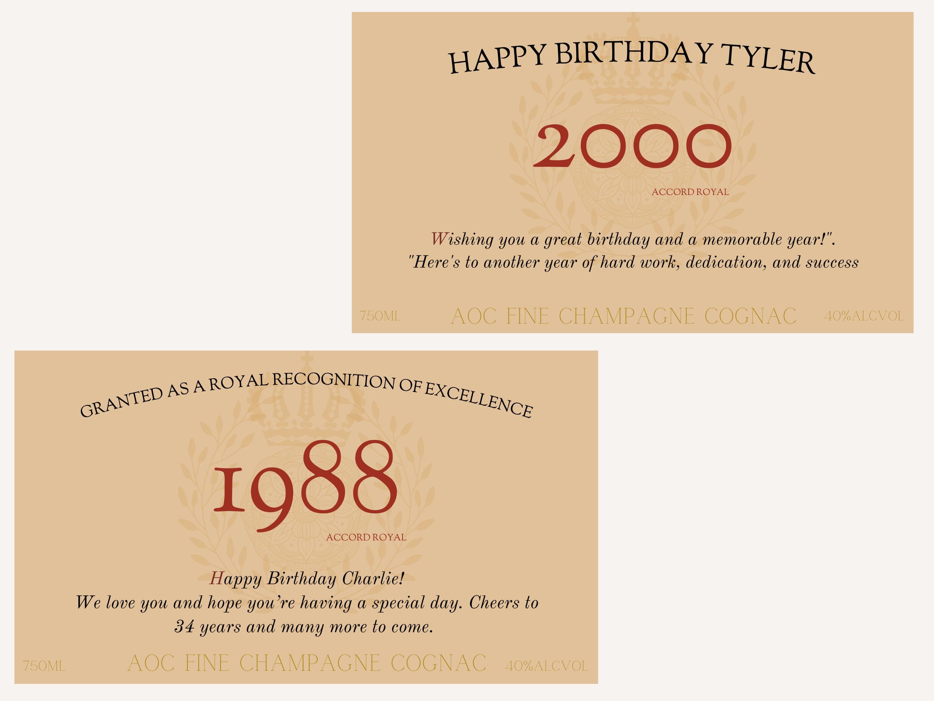 Canva Template Party Rémy Martin Label, 750ml, 50ml Custom Gift ...